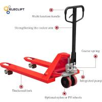 China 500-6000lbs Pallet Lifter Manual Pallet Truck With 7-9 In Steering Wheel for sale