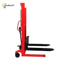 China Lifting Height 1800mm Electric Manual Pallet Stacker 1550*550*1450mm for sale