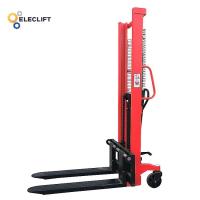 China Lifting Height 1800mm Electric Manual Pallet Stacker 1550*550*1450mm for sale