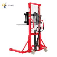 China Heavy Duty Manual Pallet Stacker With 1000kg Capacity / 1150mm Fork Length By ELECLIFT for sale