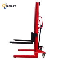 China 1150mm Fork Length Electric Manual Pallet Stacker 1000kg Capacity for sale