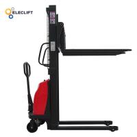 China Minimum Turning Radius 1400-1800mm Semi Electric Stacker 3000kg Pallet Jack for sale