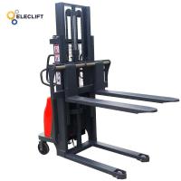 China 24V 120Ah Battery Operated Semi Electric Pallet Stacker Overall Width 800mm for sale