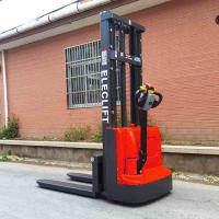 China Rubber Wheel Full Electric Straddle Pallet Stacker Load Capacity 2000kg for sale