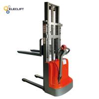 China Rubber Wheel 24VDC Battery Powered Full Electric Pallet Stacker 120Ah for sale
