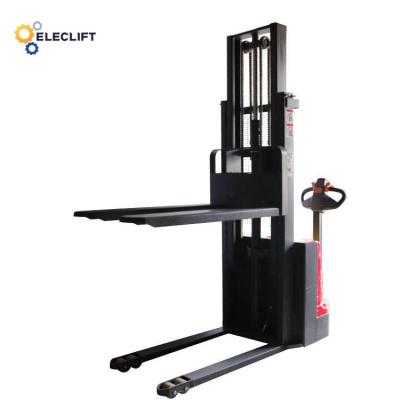 China Rubber Wheel 24VDC Battery Powered Full Electric Pallet Stacker 120Ah for sale