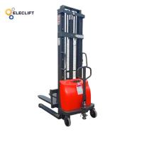 China 1150mm Fork Length Semi Electric Pallet Stacker 120Ah Manual Pallet Forklift for sale