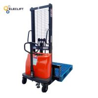 China 400kg Semi Electric Stacker With 540mm Overall Width 110V/220V for sale