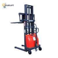 China Minimum Turning Radius 1400-1800mm Semi Electric Stacker 3000kg Pallet Jack for sale