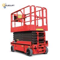 China 40 Foot Scissor Lift Electric Platform Lift Drive Speed 2-4mph for sale