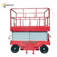 China Aluminum Steel Electric Mobile Scissor Lift With Outriggers for sale