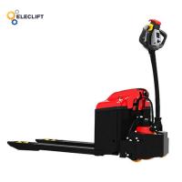 China 160mm Fork Width Full Electric Pallet Truck Power Pallet Jack 24V DC for sale