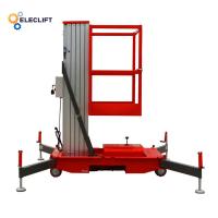 China Safety Limit Switch Aluminum Lift Platform Single Man Electric Scissor Lifts 220V for sale