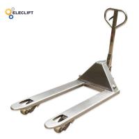 China 2500kg Stainless Steel Pallet Truck Manual With Polyurethane Wheels for sale