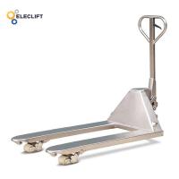 China 2500kg Stainless Steel Pallet Truck Manual With Polyurethane Wheels for sale