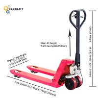 China Ergonomic Handle Custom Heavy Duty Pallet Jack Powder Coated Galvanized for sale