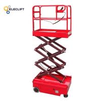 China 220V 50HZ Small Indoor Mini Scissor Lift 2M/S Lifting Speed for sale