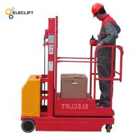 China Solid Tire Electric Order Picker with 4Mph Travel Speed and 90Fpm Lower Speed for sale