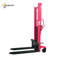China Hand Operated Manual Hydraulic Pallet Stacker Lift Height 3000mm for sale