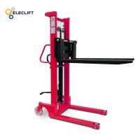 China Polyurethane Wheel Hydraulic Manual Walkie Stacker Fork Length 1150mm-2000mm for sale