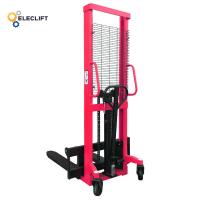 China Polyurethane Wheel Hydraulic Manual Walkie Stacker Fork Length 1150mm-2000mm for sale