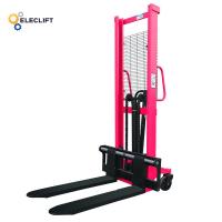 China Polyurethane Wheel Hydraulic Manual Walkie Stacker Fork Length 1150mm-2000mm for sale