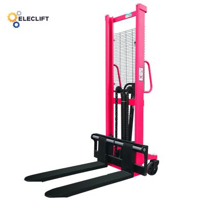 China Polyurethane Wheel Hydraulic Manual Walkie Stacker Fork Length 1150mm-2000mm for sale