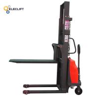 China 400kg Semi Electric Stacker With 540mm Overall Width 110V/220V for sale