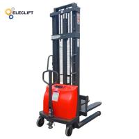 China 500mm Load Center Steel Semi Electric Pallet Stacker Polyurethane Wheel Type With 24V/20A Charger for sale