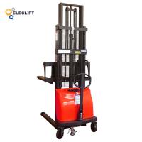 China 1000kg Load Capacity Semi Electric Pallet Stacker With 90mm Lowered Height And 4000mm Max Lift Height for sale