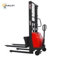 China 550mm Width Semi Electric Stacker With 150mm Steering Wheel For Efficient Operations for sale