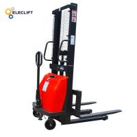 China 1000KG Load Capacity Semi Electric Pallet Stacker 1400mm Turning Radius for sale