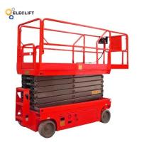 China Hydraulic Motor Self Propelled Scissor Lift 300-500Kg Loading Capacity Max Height 14m for sale