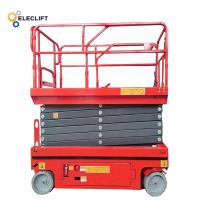China 500kg Self Propelled Scissor Lift With 14m Maximum Height 300-500Kg Load Weight 0.8kw Motor Power for sale