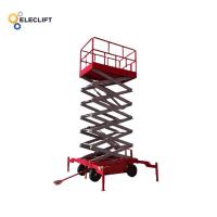 China 300KG Load Capacity Mobile Scissor Lift Manganese Steel Electric Platform Lift for sale