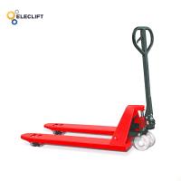 China Polyurethane Steering Wheels 1500kg Manual Pallet Truck 1460mm Lifting Height For Easy Maneuvering for sale