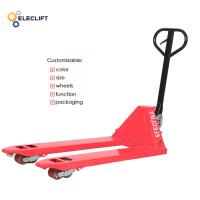 China Oil Cylinder Casting Manual Pallet Truck with 1450mm Turning Radius and Steel Construction for sale