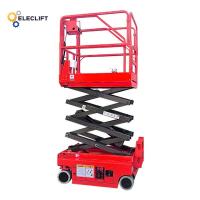 China Extendable Mini Scissor Lift With 0.8 Kw Motor Power And 25% Gradeability for sale