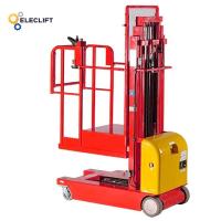 China Battery Power Supply Electric Order Picker With 8 Km/H Travel Speed Large Platform Size for sale