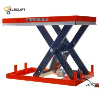 China 350kg Electric Scissor Lift Trolley with Push Button Control Type for sale