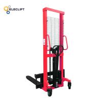 China Polyurethane Wheel Type Hydraulic Lift Motor Manual Electric Stacker for Easy Maintenance for sale