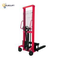 China 1 Stage Manual Pallet Stacker With 1600mm Lift Height 0.8km/h Speed And 85mm Fork Height Adjustment for sale
