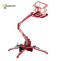 China Telescopic Boom Lift Highly Anti Corrosion Steel Structure Motor Pump Engine 14.6m Max Working Radius for sale