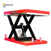 China Powder Coated Steel Scissor Lift Table Easy Operation With Safety And Convenience for sale