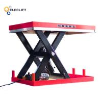 China Powder Coated Steel Scissor Lift Table Easy Operation With Safety And Convenience for sale