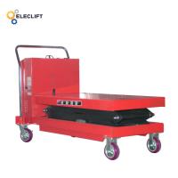 China Steel Scissor Lift Table With 24V Battery 2.2kw Motor Red Emergency Stop Button for sale