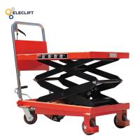 China Red Hydraulic Scissor Lift Table Motorized For Heavy Loads 2.2kw Motor 1000-3000 Lbs Capacity for sale