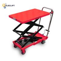 China Red Hydraulic Scissor Lift Table Motorized For Heavy Loads 2.2kw Motor 1000-3000 Lbs Capacity for sale