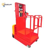 China AC Motor Electric Order Picker With 90 Fpm Lift Speed 1.2m Length PLC Control System for sale