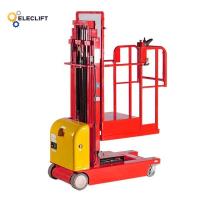 China AC Motor Electric Order Picker With 90 Fpm Lift Speed 1.2m Length PLC Control System for sale